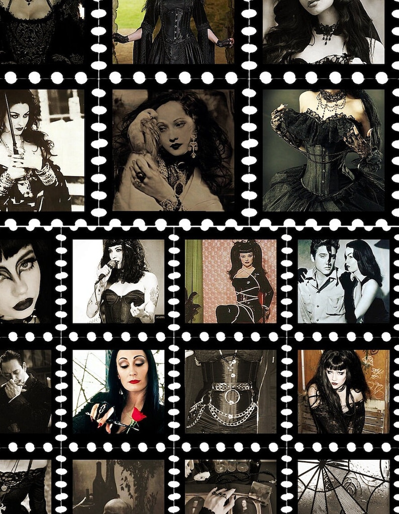 48 GOTHIC STAMPS Goth Stamps Printable Stamp Dark Academia - Etsy