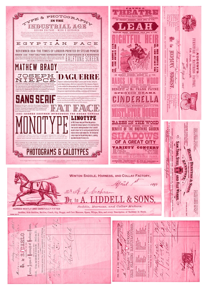 PINK VINTAGE EPHEMERA, Pink Junk Journal, Pink Printable Kit, Vintage ...