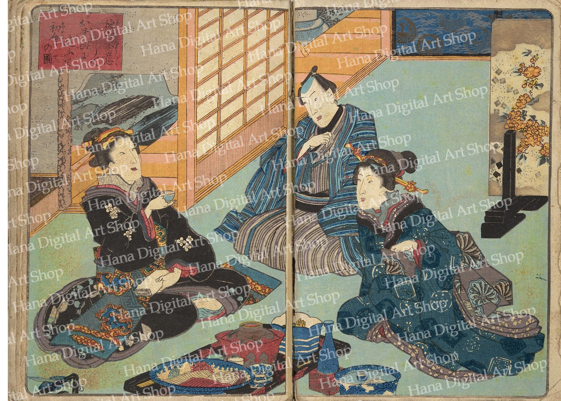 Japanese Printable Pages for Junk Journals, Japanese Ephemera, Junk ...