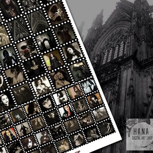 48 GOTHIC STAMPS, Goth Stamps, Printable Stamp, Dark Academia Stamp ...