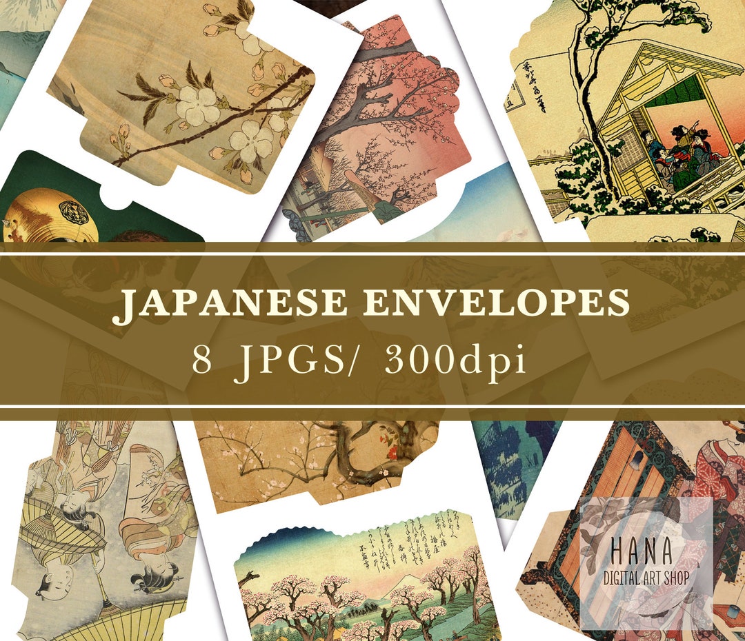 JAPANESE ENVELOPES for Junk Journals, Japanese Ephemera, Junk Journal ...