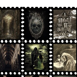 48 GOTHIC STAMPS, Goth Stamps, Printable Stamp, Dark Academia Stamp ...
