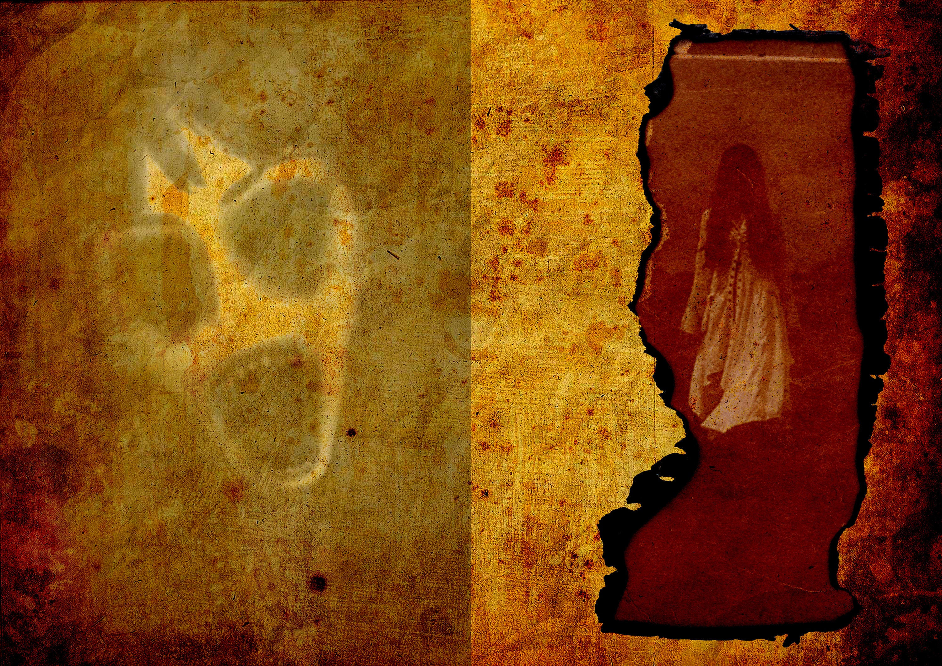 CREEPY GHOST, Burned Paper, Journal Printable Pages, Digital Ephemera ...