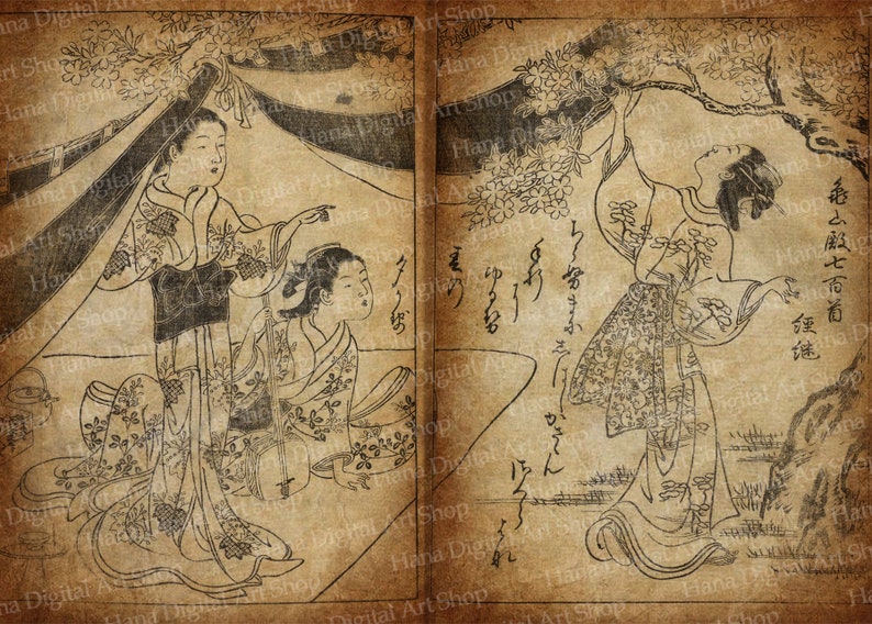 VINTAGE JAPANESE Printable Pages for Junk Journals, Japanese Ephemera ...