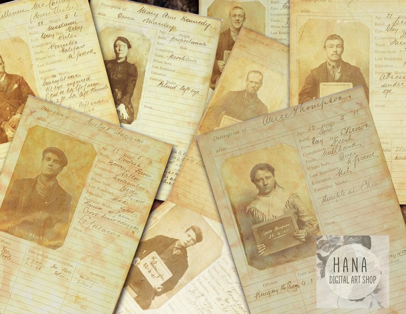 CRIMINAL VINTAGE PAPER, Ephemera, Junk Journal Kit, Scrapbooks, Paper ...