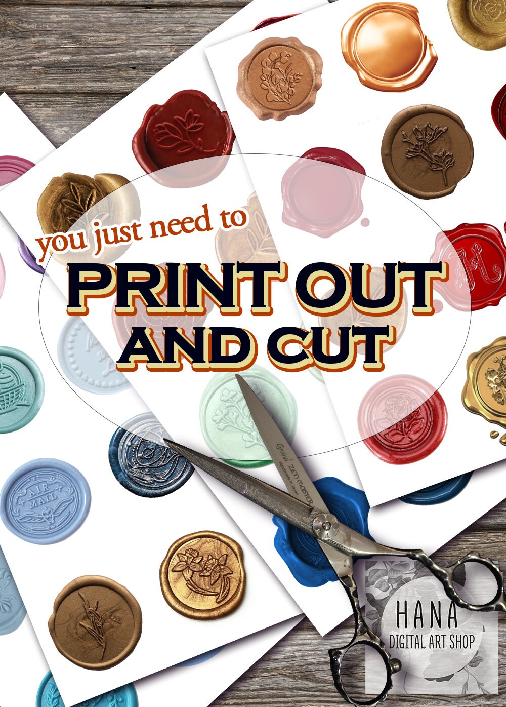 WAX SEAL Fussy Cut, Wax Clipart, Wax Seal Stamps Fussy Cut, Scrapbook ...