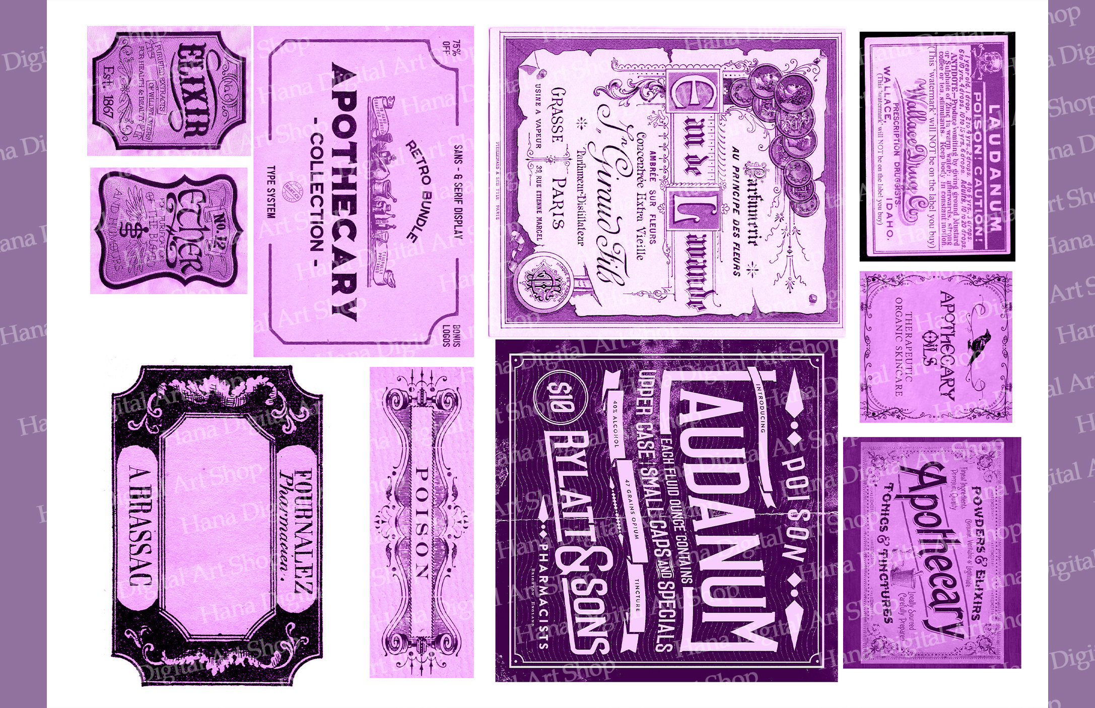 PURPLE VINTAGE EPHEMERA, Pink Junk Journal, Pink Printable Kit, Vintage ...