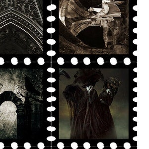 48 GOTHIC STAMPS, Goth Stamps, Printable Stamp, Dark Academia Stamp ...
