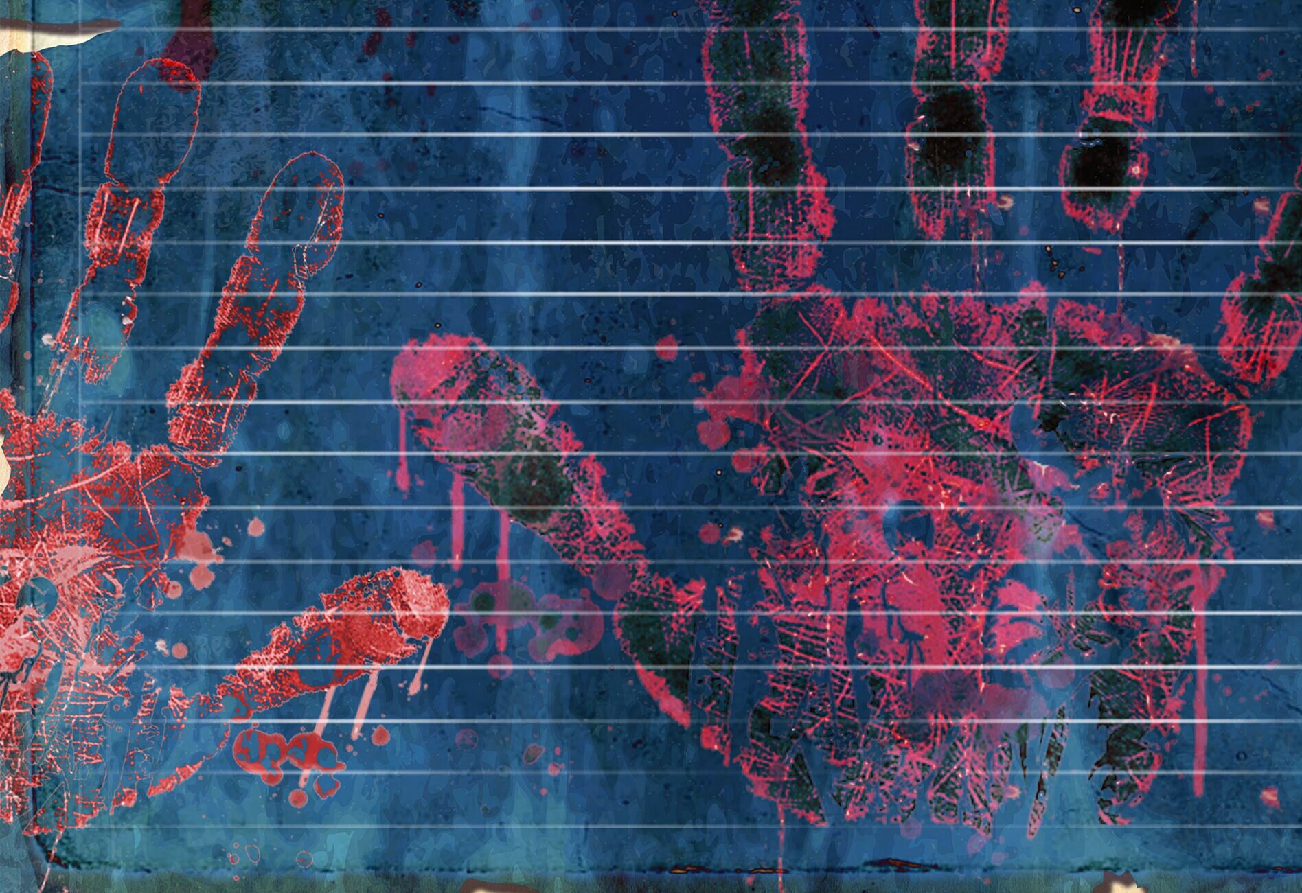 BLOODY LINE PAPER, Creepy Journal Printable Pages, Digital Ephemera ...