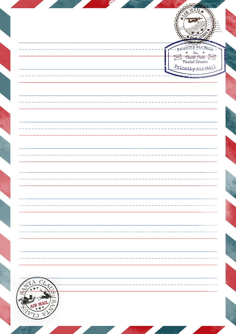 AIR MAIL PAPER Pack, Vintage Writing Envelope Paper, Printable Envelope ...