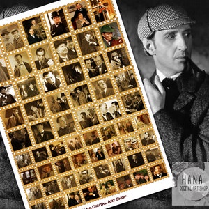 Sherlock Holmes Vintage Stamp Images, Printable Stamps (digital ...