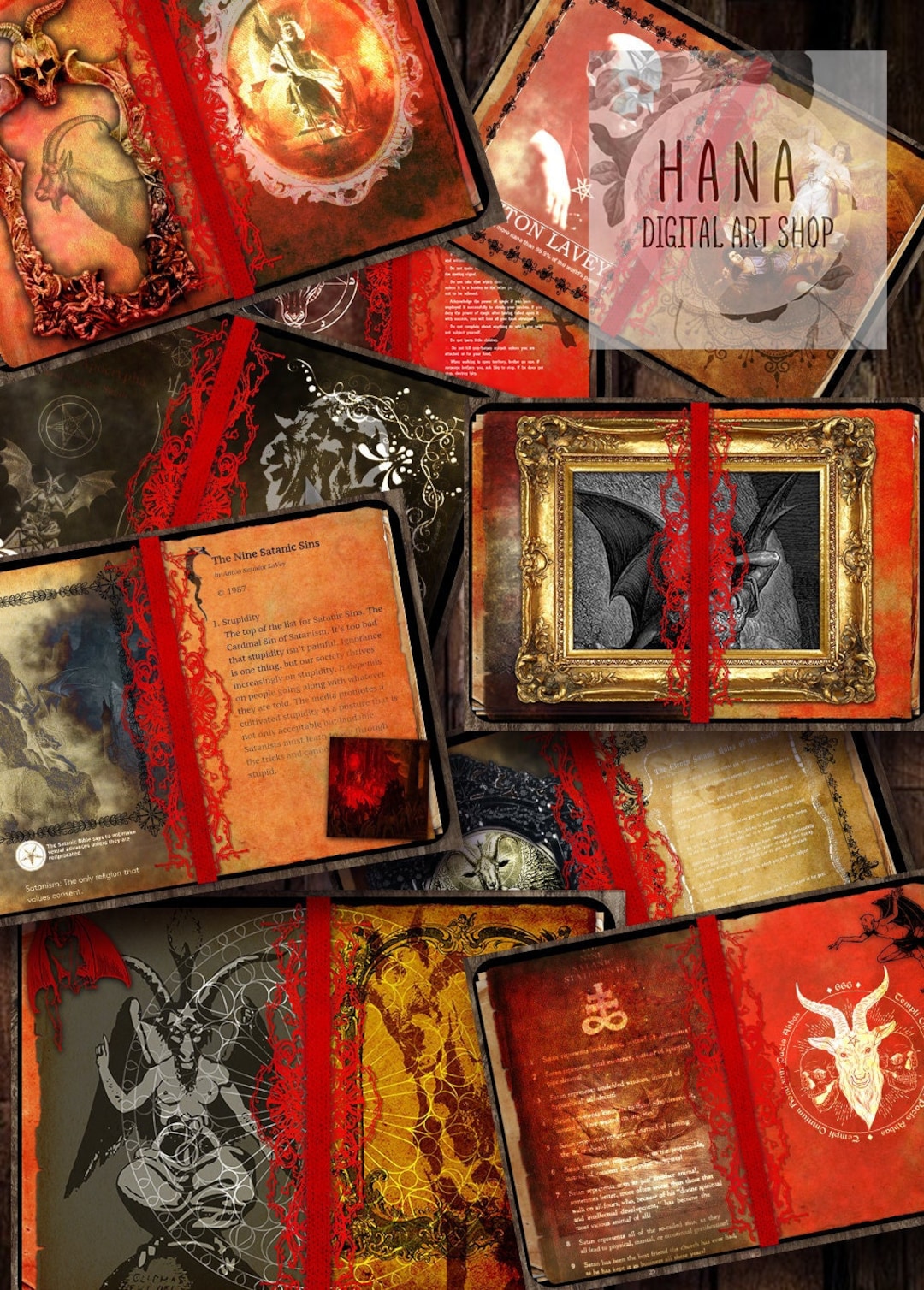 DIGITAL SATANIC Journal Junk, Digital Ephemera Download, Printable ...