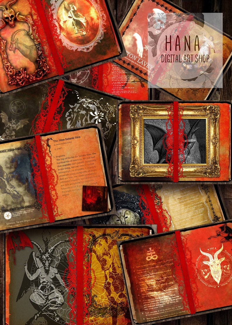 DIGITAL SATANIC Journal Junk, Digital Ephemera Download, Printable ...