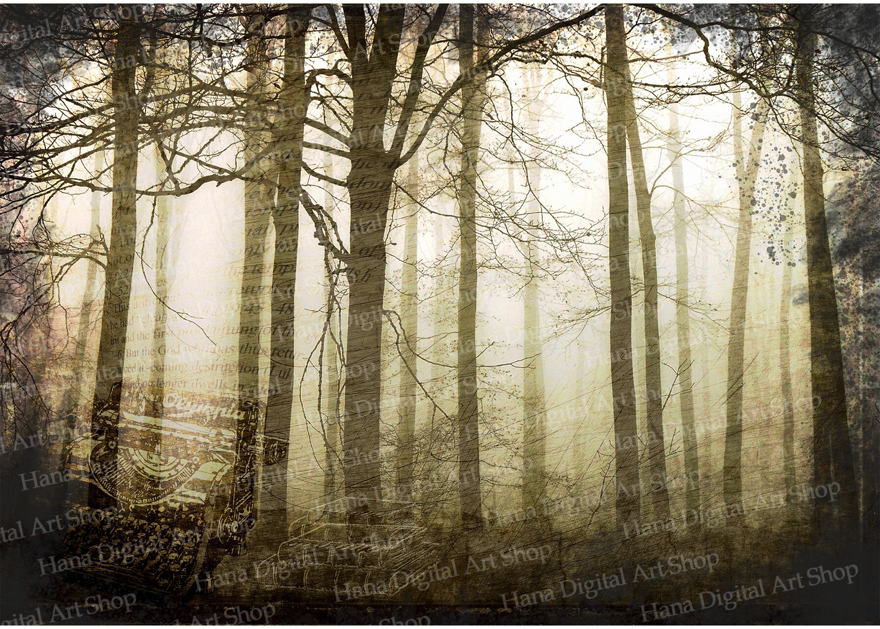 GOTHIC FOREST Journal Pages, Gothic Art, Instant Download, Digital ...