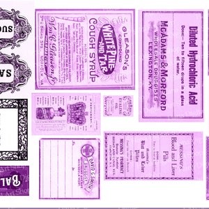 PURPLE VINTAGE EPHEMERA, Pink Junk Journal, Pink Printable Kit, Vintage ...