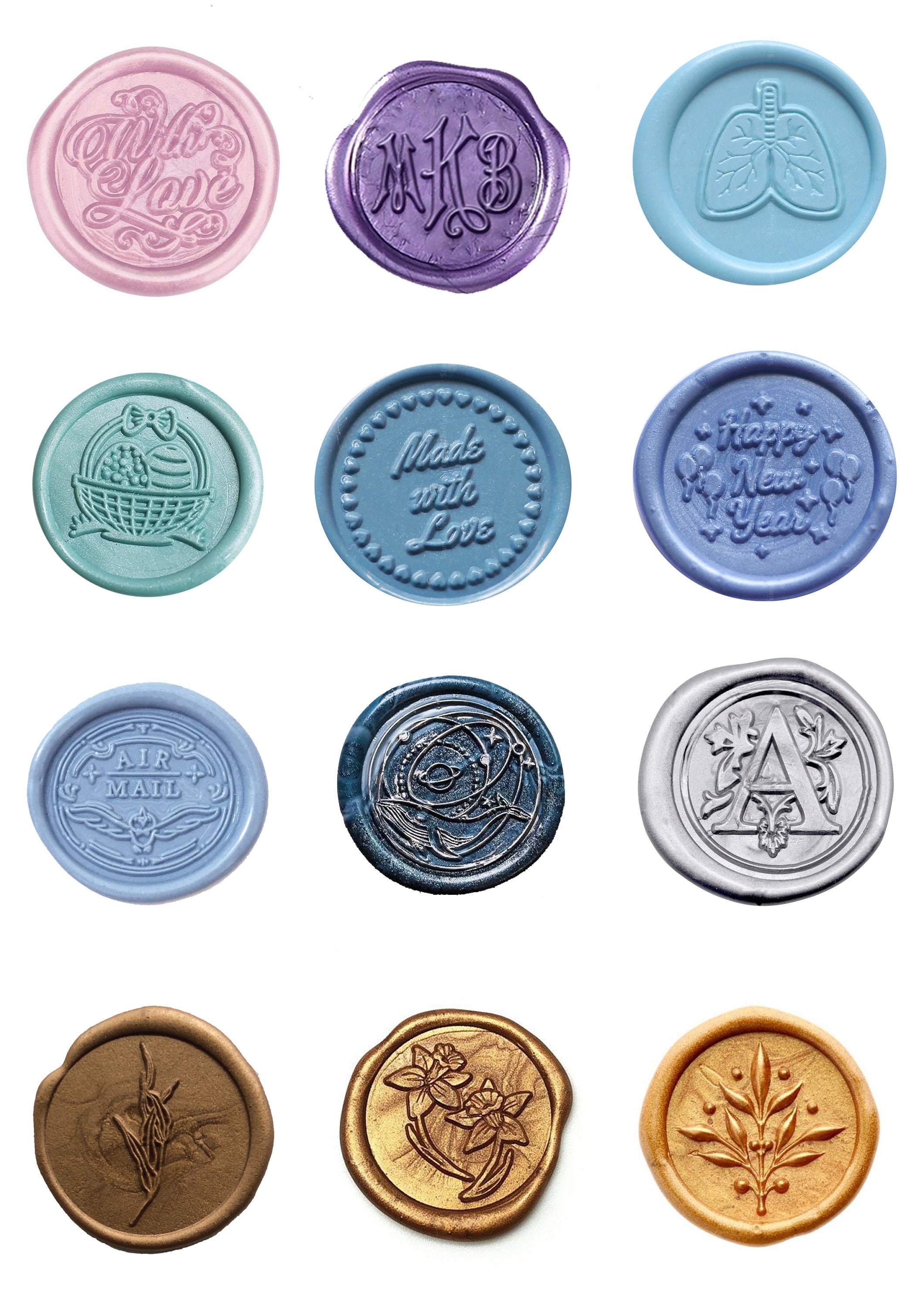 WAX SEAL Fussy Cut, Wax Clipart, Wax Seal Stamps Fussy Cut, Scrapbook ...