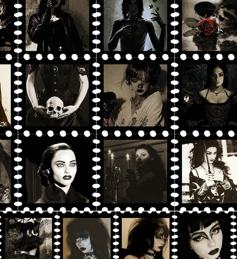 48 GOTHIC STAMPS, Goth Stamps, Printable Stamp, Dark Academia Stamp ...