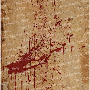BLOODY PAPER PACK, Creepy Paper, Journal Printable Pages, Digital ...