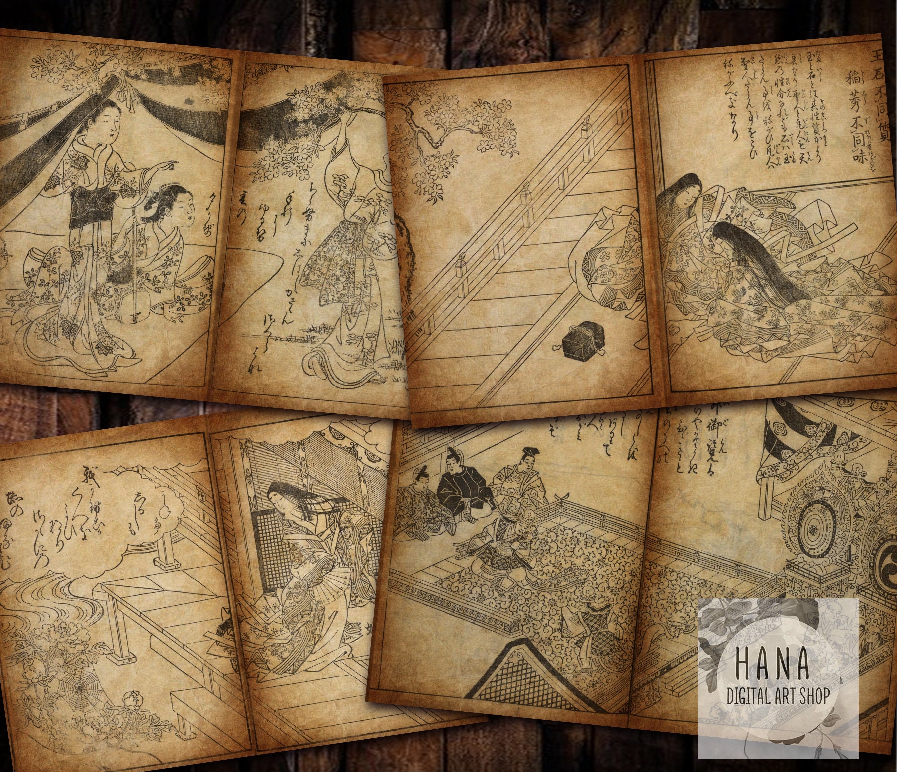 VINTAGE JAPANESE Printable Pages for Junk Journals, Japanese Ephemera ...