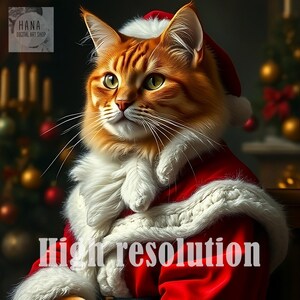 Christmas Royal Cat Printable Wall Art, Royal Cat Prints, Cat in Royal ...