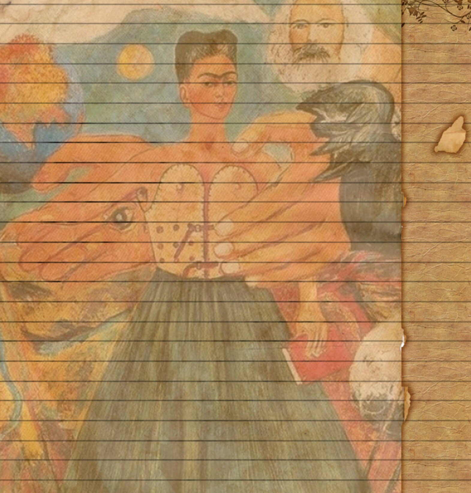 FRIDA KAHLO Journal Pages, Ephemera, Dark Academia Vibe, Instant ...