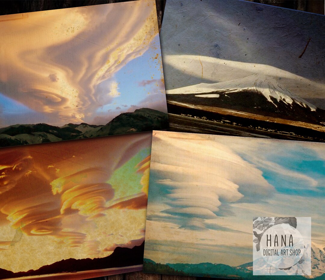 UNIQUE CLOUD Sky, Printable Pages for Junk Journals, Sky Theme Ephemera ...