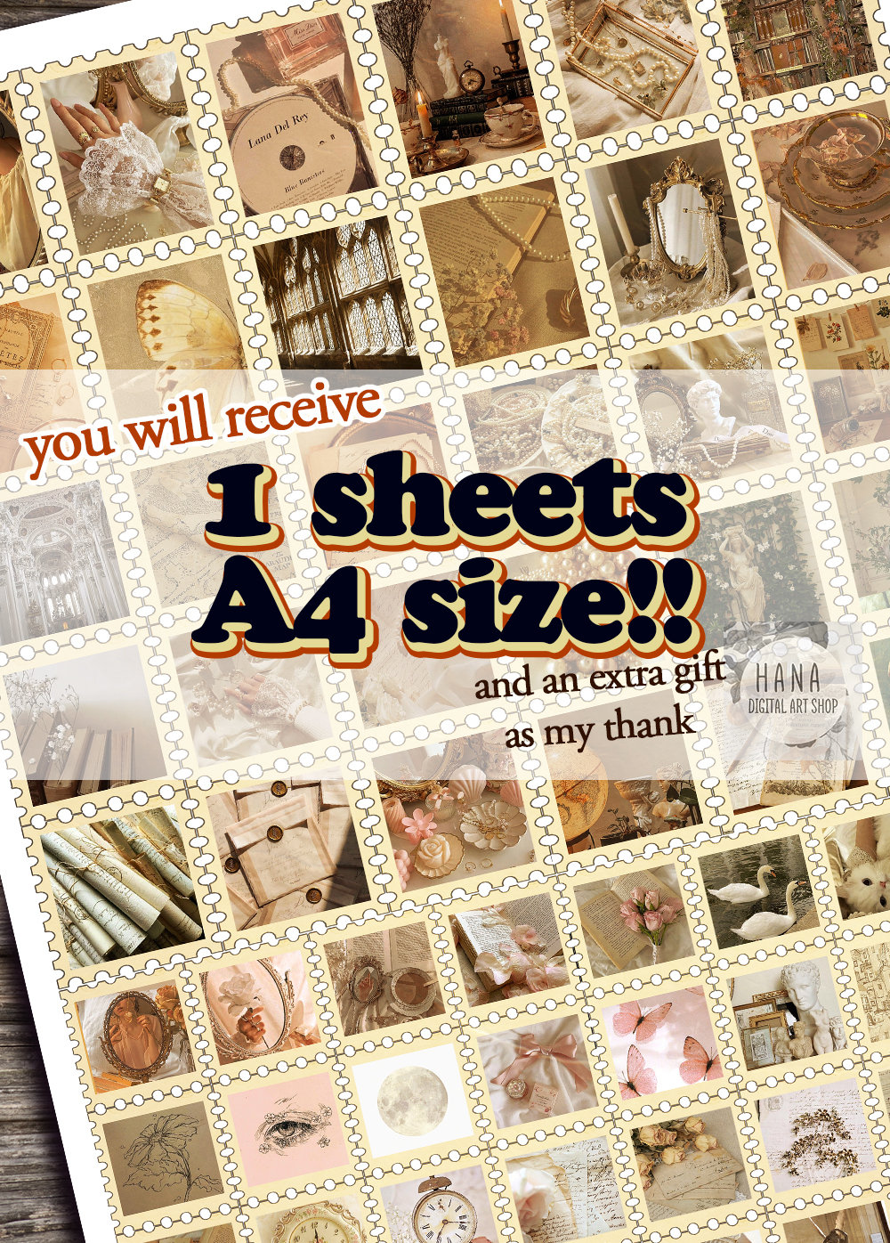 48 LIGHT ACADEMIA AESTHETICS Stamps, Printable Stamp, Vintage Stamp ...