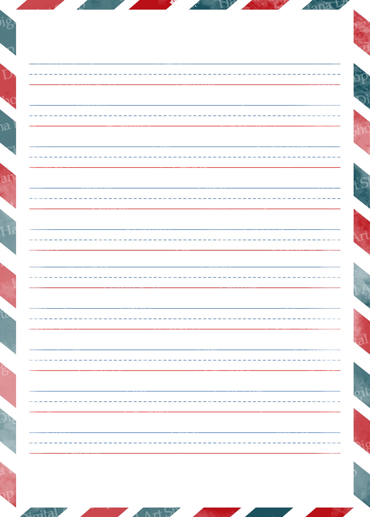 AIR MAIL PAPER Pack, Vintage Writing Envelope Paper, Printable Envelope ...