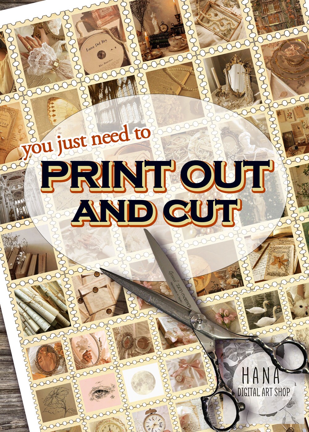 48 LIGHT ACADEMIA AESTHETICS Stamps, Printable Stamp, Vintage Stamp ...