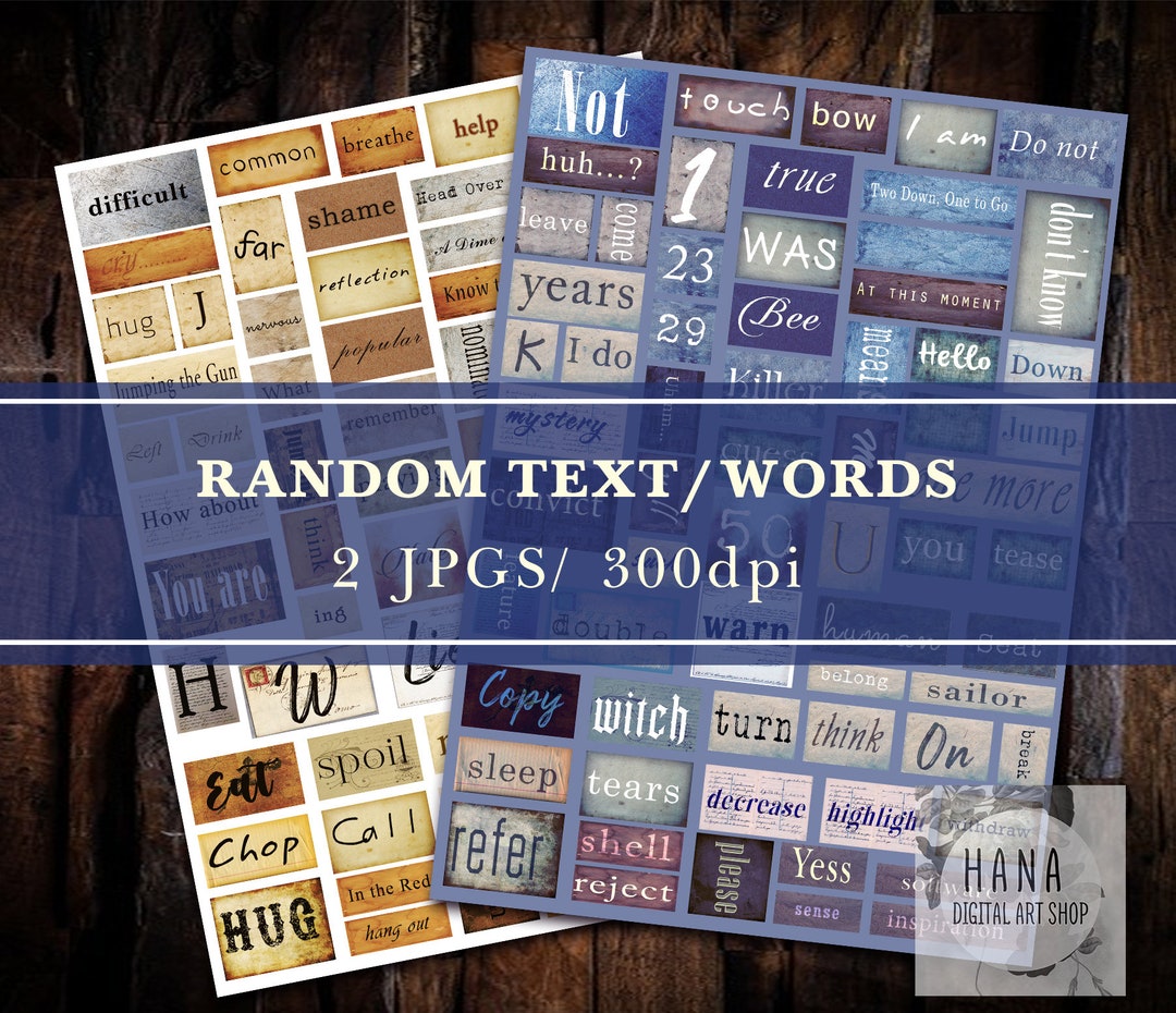 RANDOM TEXT & NUMBERS Clip Art, Printable Vintage Labels, for Journal ...