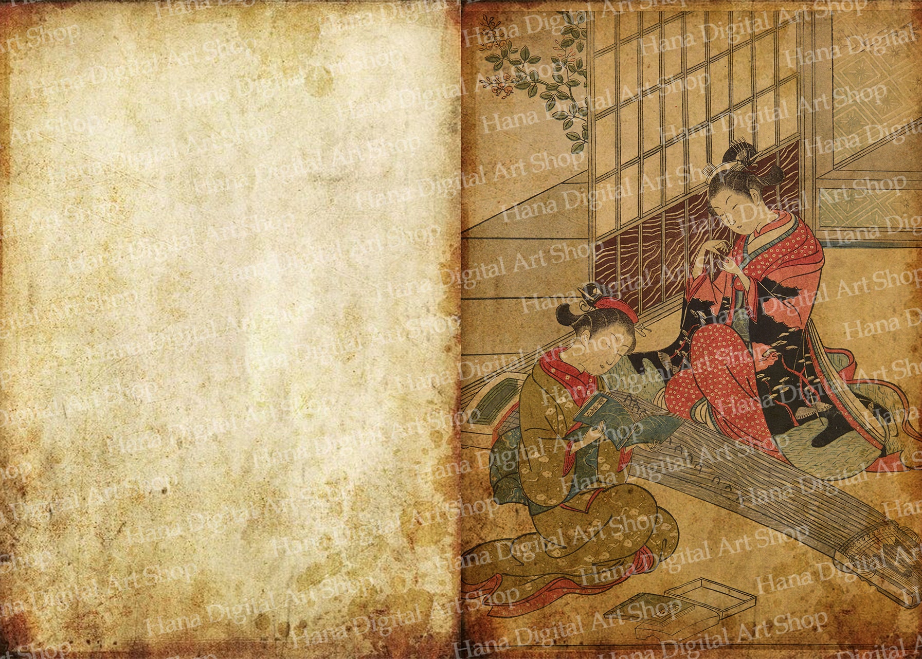 VINTAGE JAPANESE Printable Pages for Junk Journals, Japanese Ephemera ...