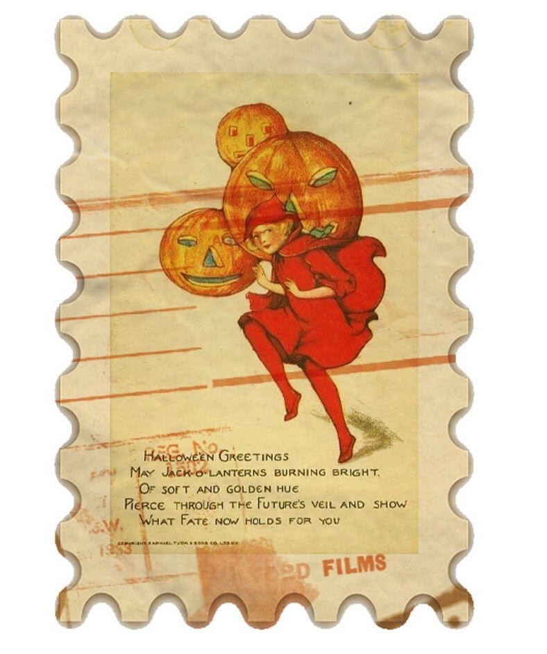 50 STAMPS, Printable Halloween Stamp, Halloween Letters, Horror Stamps ...