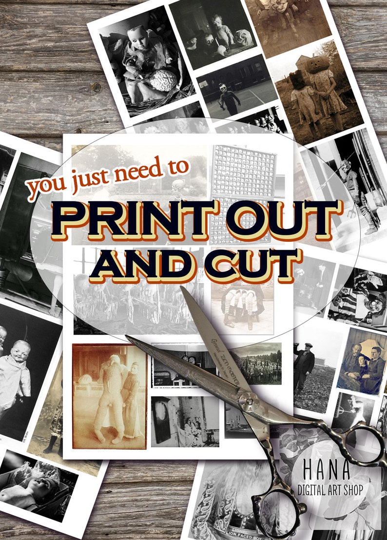 VINTAGE CREEPY Picture 3, Halloween Ephemera, Horror Postcard, Horror ...