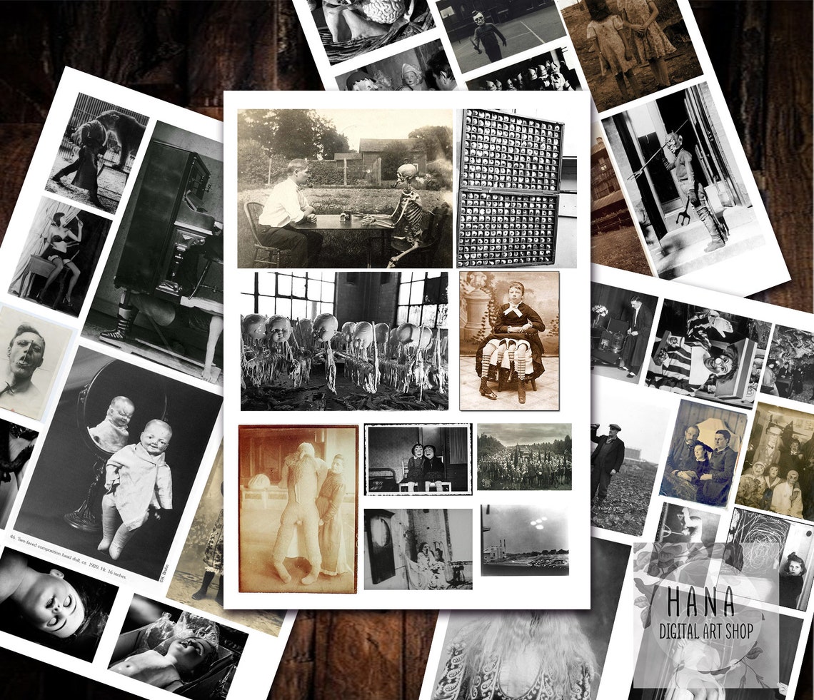 VINTAGE CREEPY Picture 3, Halloween Ephemera, Horror Postcard, Horror ...