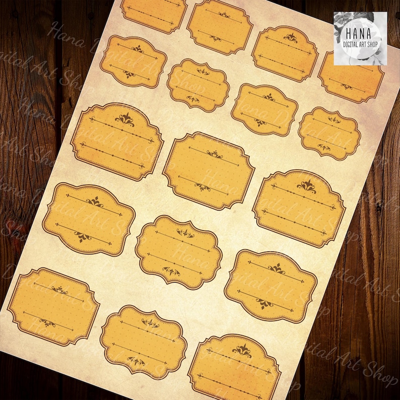 VINTAGE LABEL Clip Art, Printable Frame, Digital Frame, Frame for ...