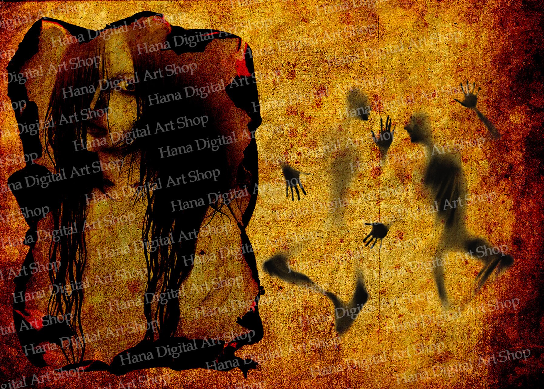 CREEPY GHOST, Burned Paper, Journal Printable Pages, Digital Ephemera ...