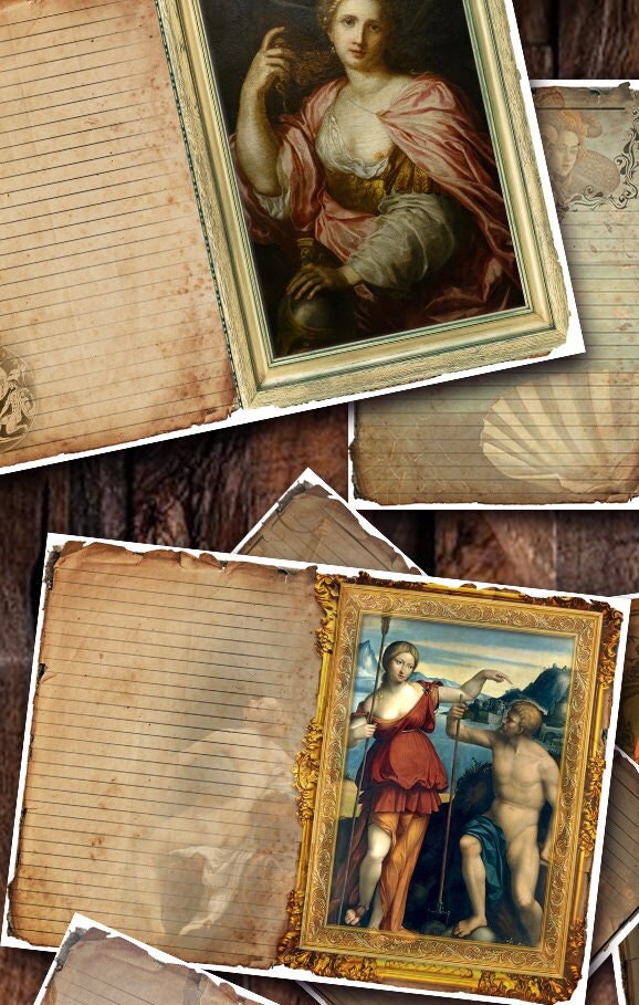 GREEK GOD Double Pages Ephemera Vintage Paper Vintage - Etsy