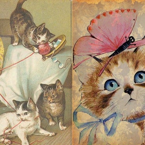 DIGITAL VINTAGE CAT Printable Journal Pages, Cat, Vintage Cat Journal ...