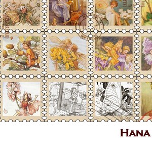 48 FAIRY STAMPS, Fairy Printable Stamp, Vintage Stamp, Fairy Stamps ...
