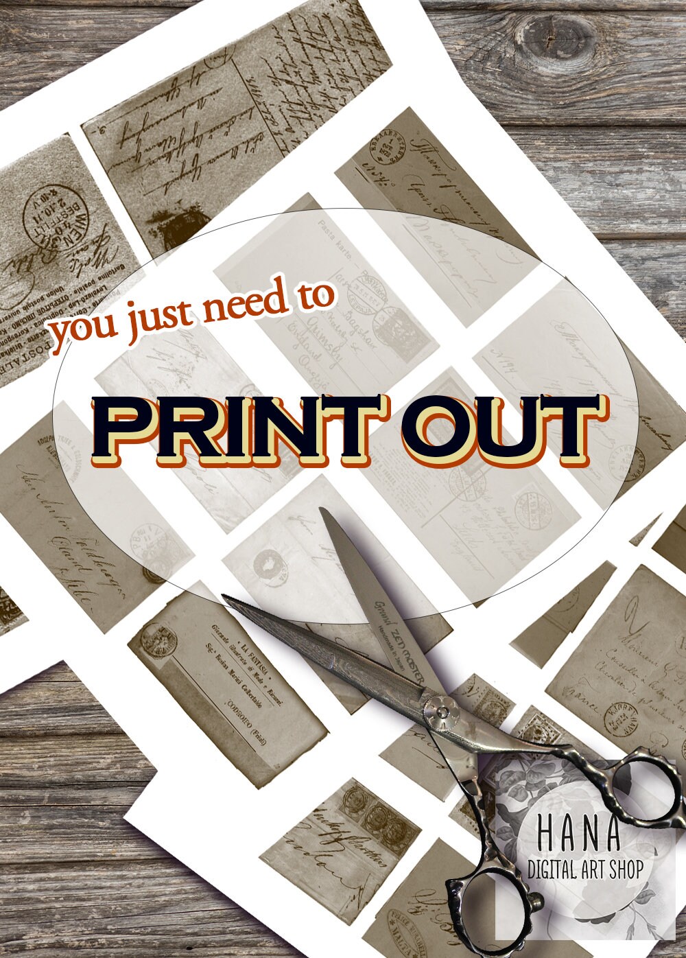 POST STICKERS, Printable Images, Vintage Art, Instant Download, Digital ...