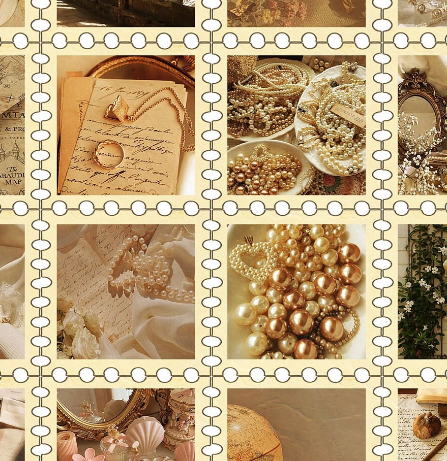 48 LIGHT ACADEMIA AESTHETICS Stamps, Printable Stamp, Vintage Stamp ...