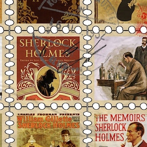 48 SHERLOCK HOLMES STAMPS, Printable Stamp, Vintage Stamp, Holmes ...