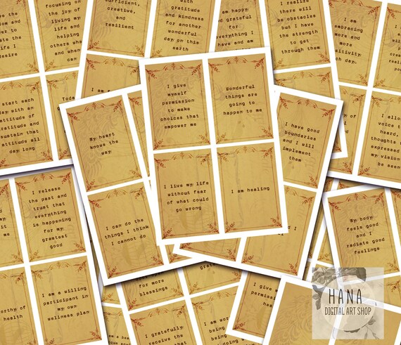 POSITIVE AFFIRMATIONS Affirmations for a Great Day Vintage - Etsy