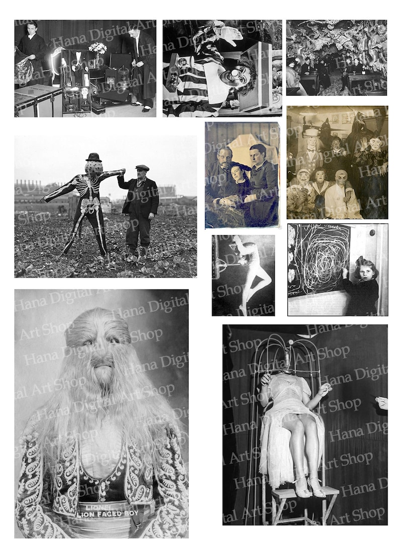 VINTAGE CREEPY Picture 3, Halloween Ephemera, Horror Postcard, Horror ...