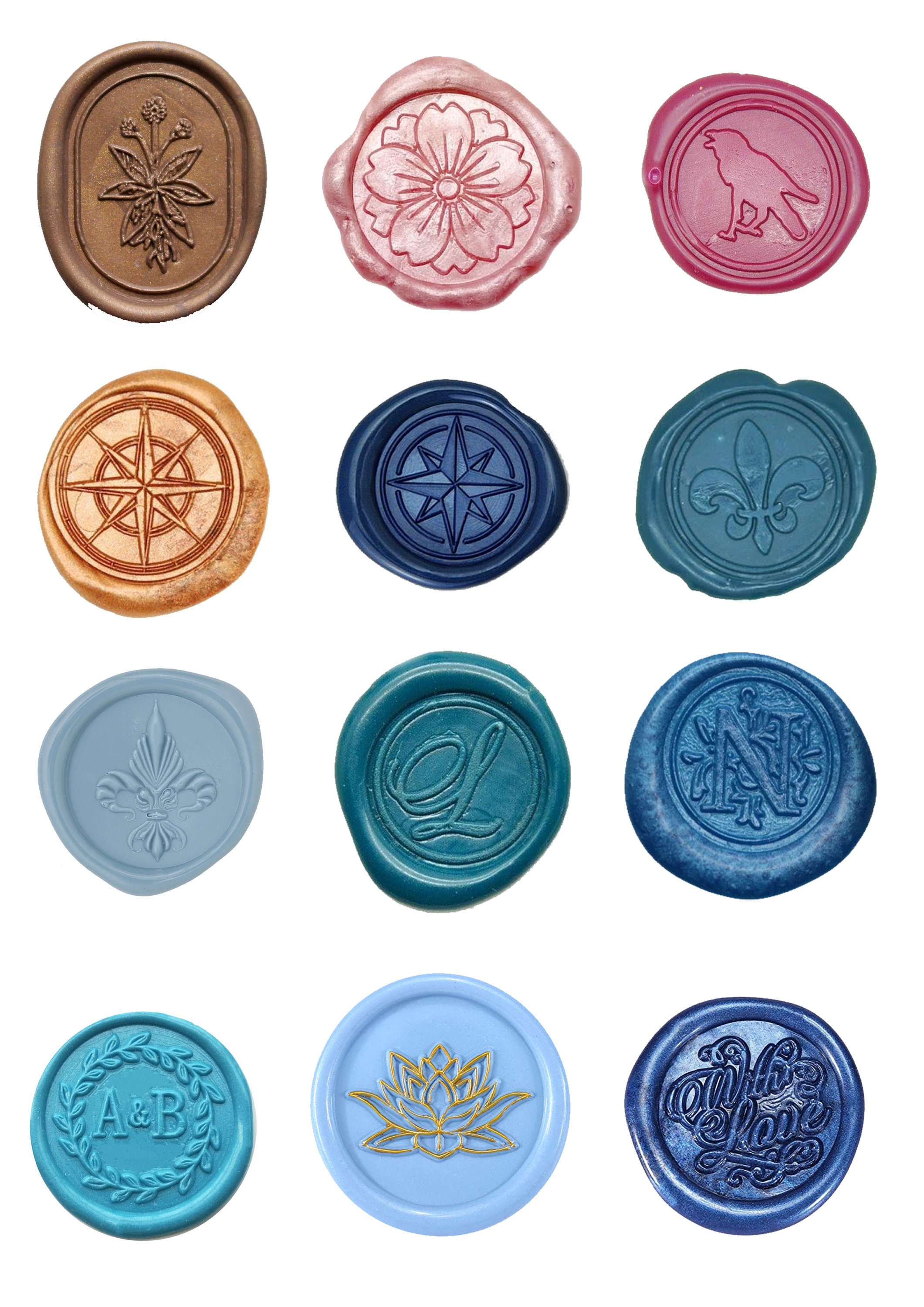 WAX SEAL Fussy Cut, Wax Clipart, Wax Seal Stamps Fussy Cut, Scrapbook ...