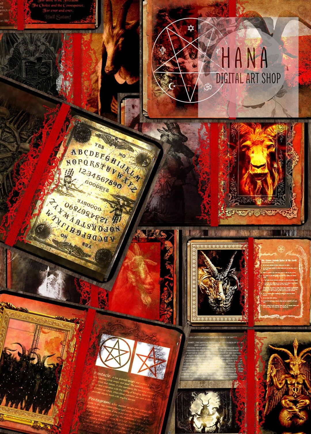 DIGITAL SATANIC Journal Junk, Digital Ephemera Download, Printable ...
