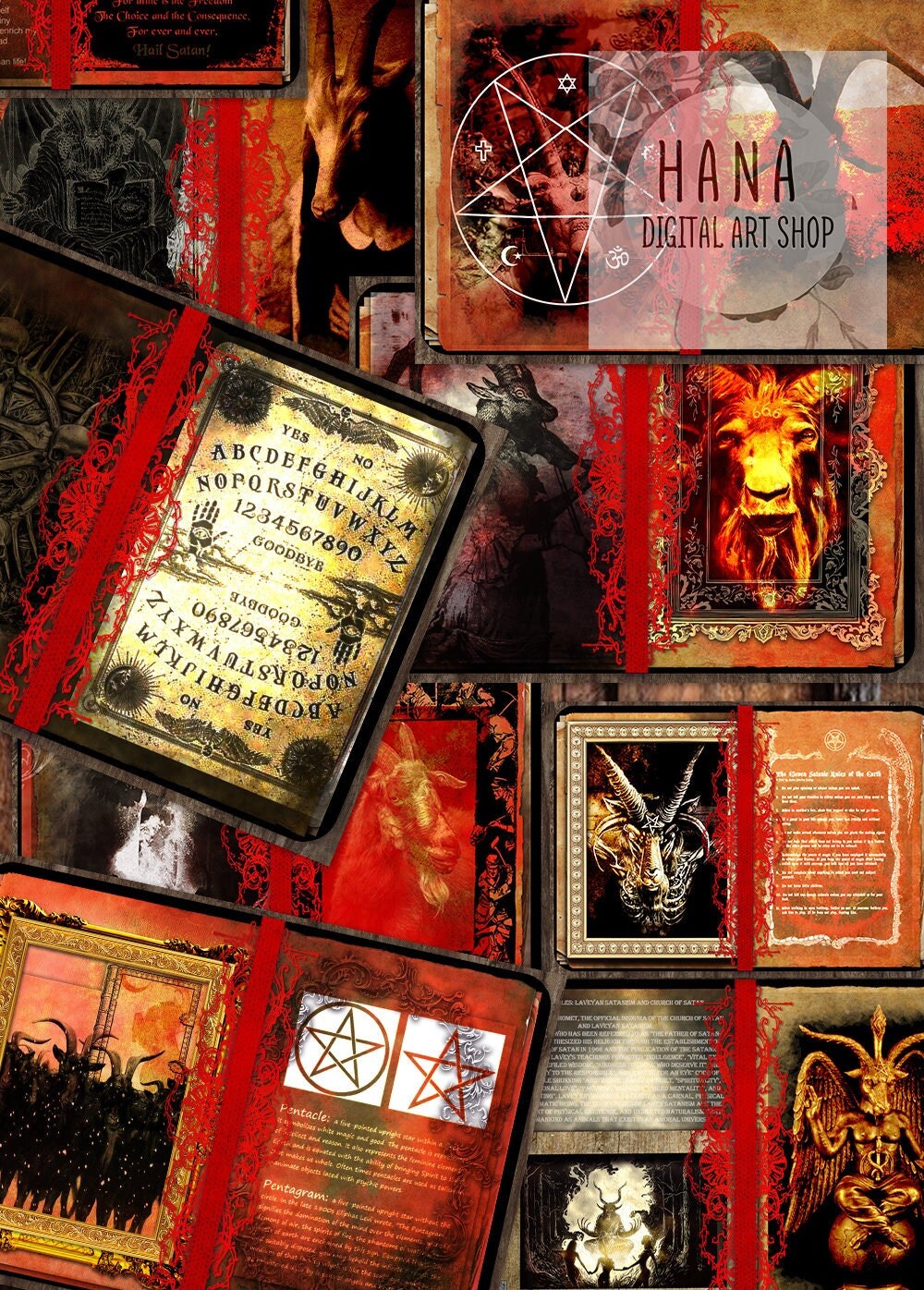 DIGITAL SATANIC Journal Junk, Digital Ephemera Download, Printable ...