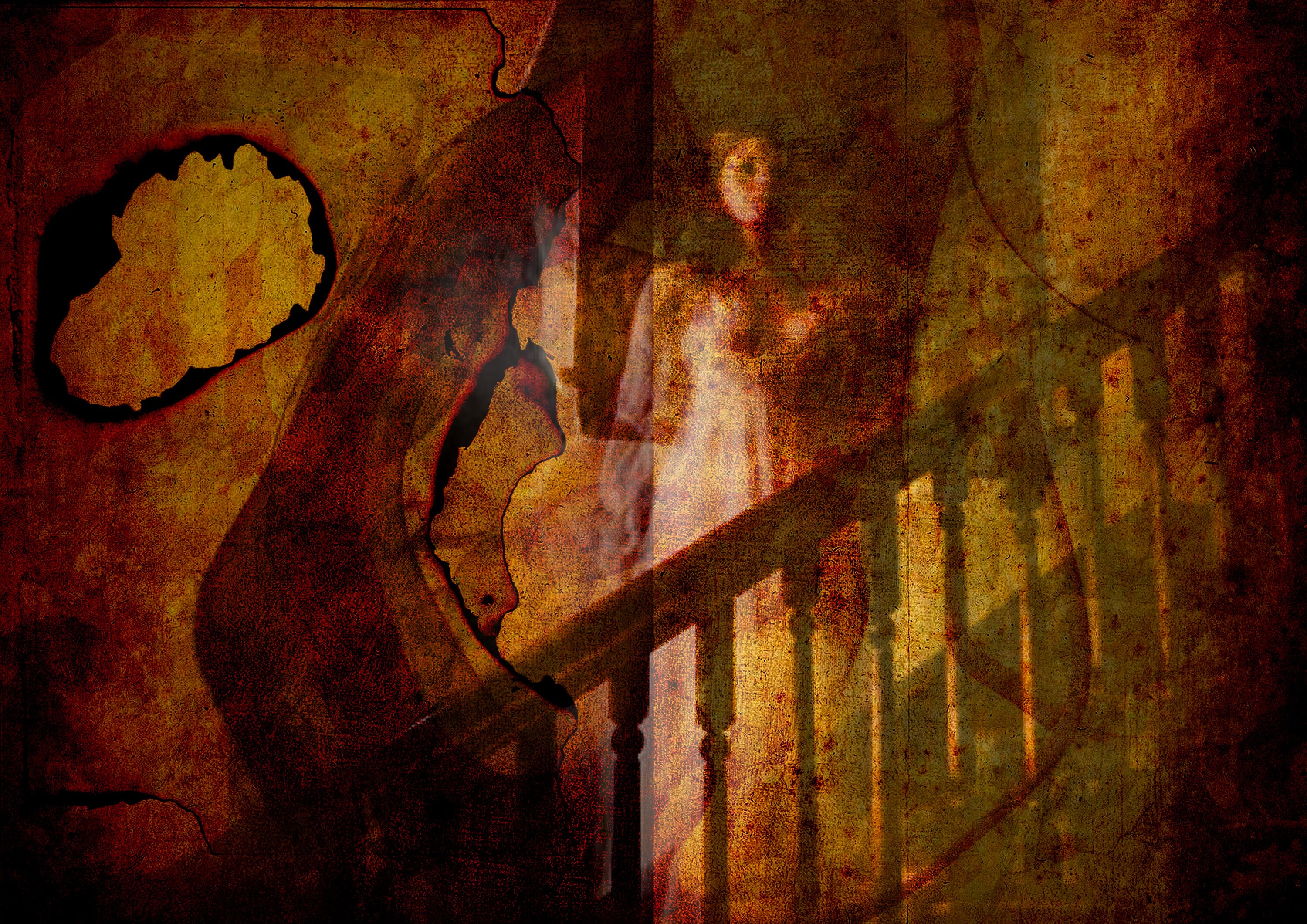 CREEPY GHOST, Burned Paper, Journal Printable Pages, Digital Ephemera ...