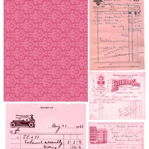 PINK VINTAGE EPHEMERA, Pink Junk Journal, Pink Printable Kit, Vintage ...