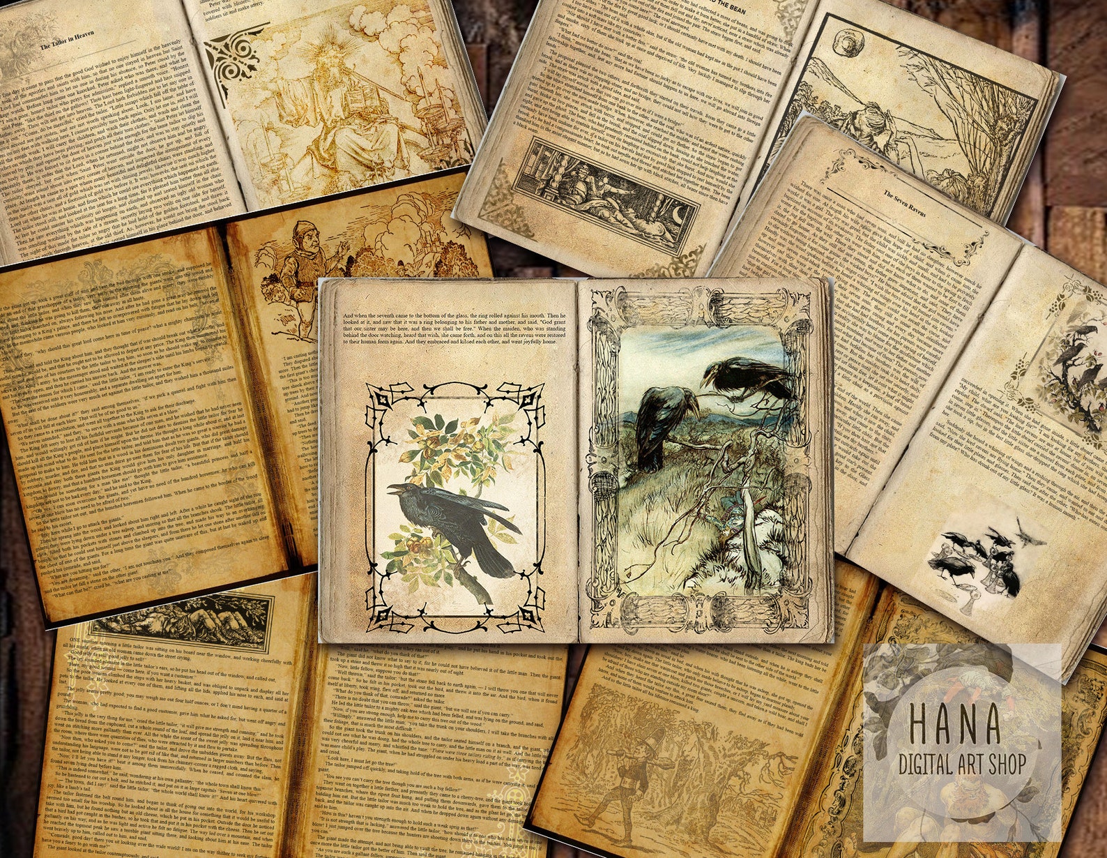 GRIMM FAIRY TALE Journal Kit, Ephemera, Junk Journal Kit, Scrapbooks ...